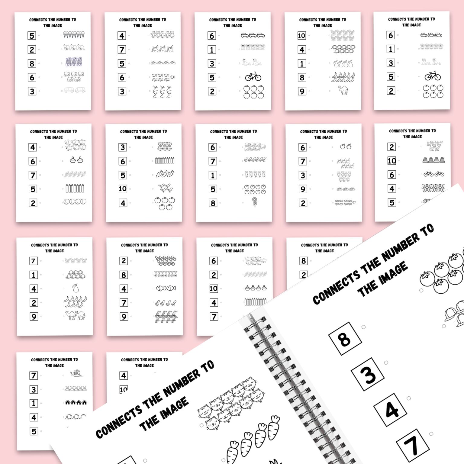 Connect the Numbers Drawing: Editable Kids' Activity Book