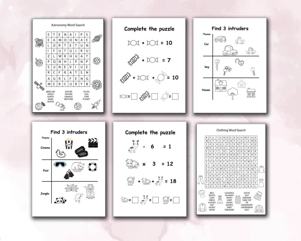 20-Page KDP Children's Book Template with 20 Unique Activities - 8.5x11 ...