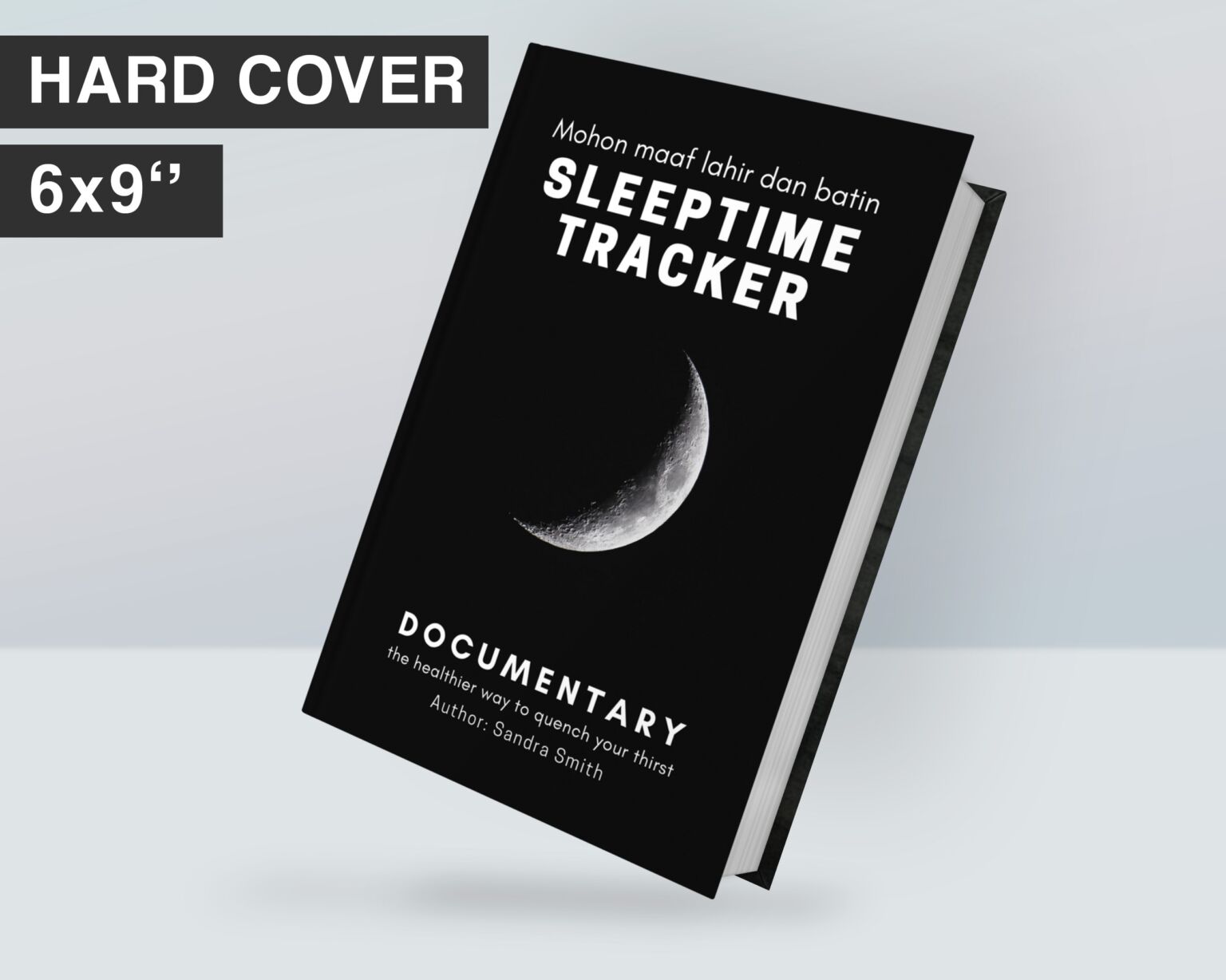 Moon HardCover Template KDP Notebook Journal Canva Editable 6x9 