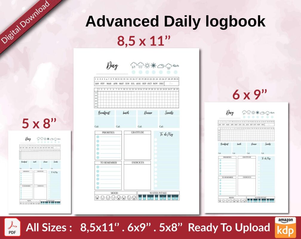 Advanced Daily Logbook : KDP Paperback book - KDP Interior