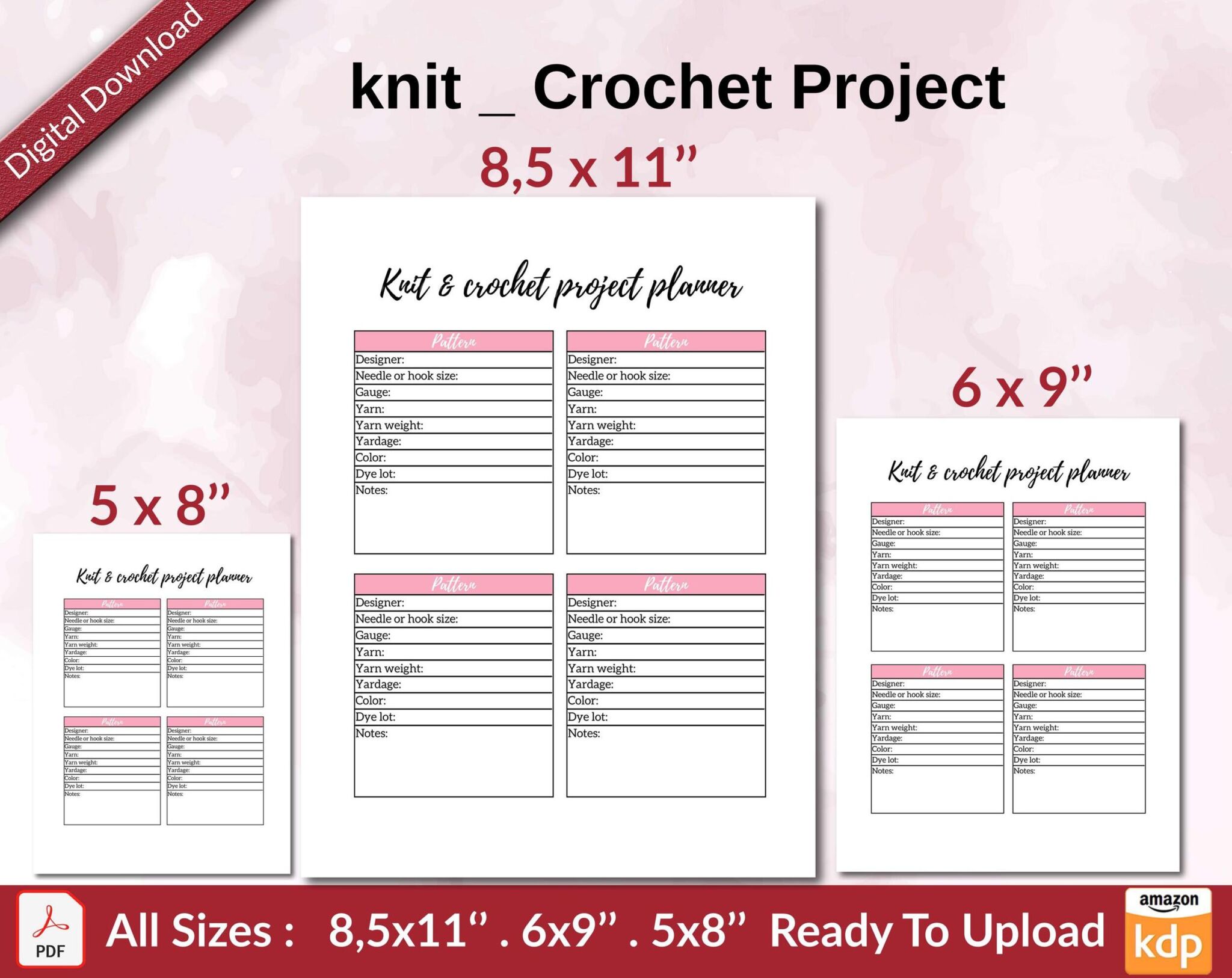 KDP Interiors Templates, Cover Free & Premium Ready to upload 6x9 8.5x11