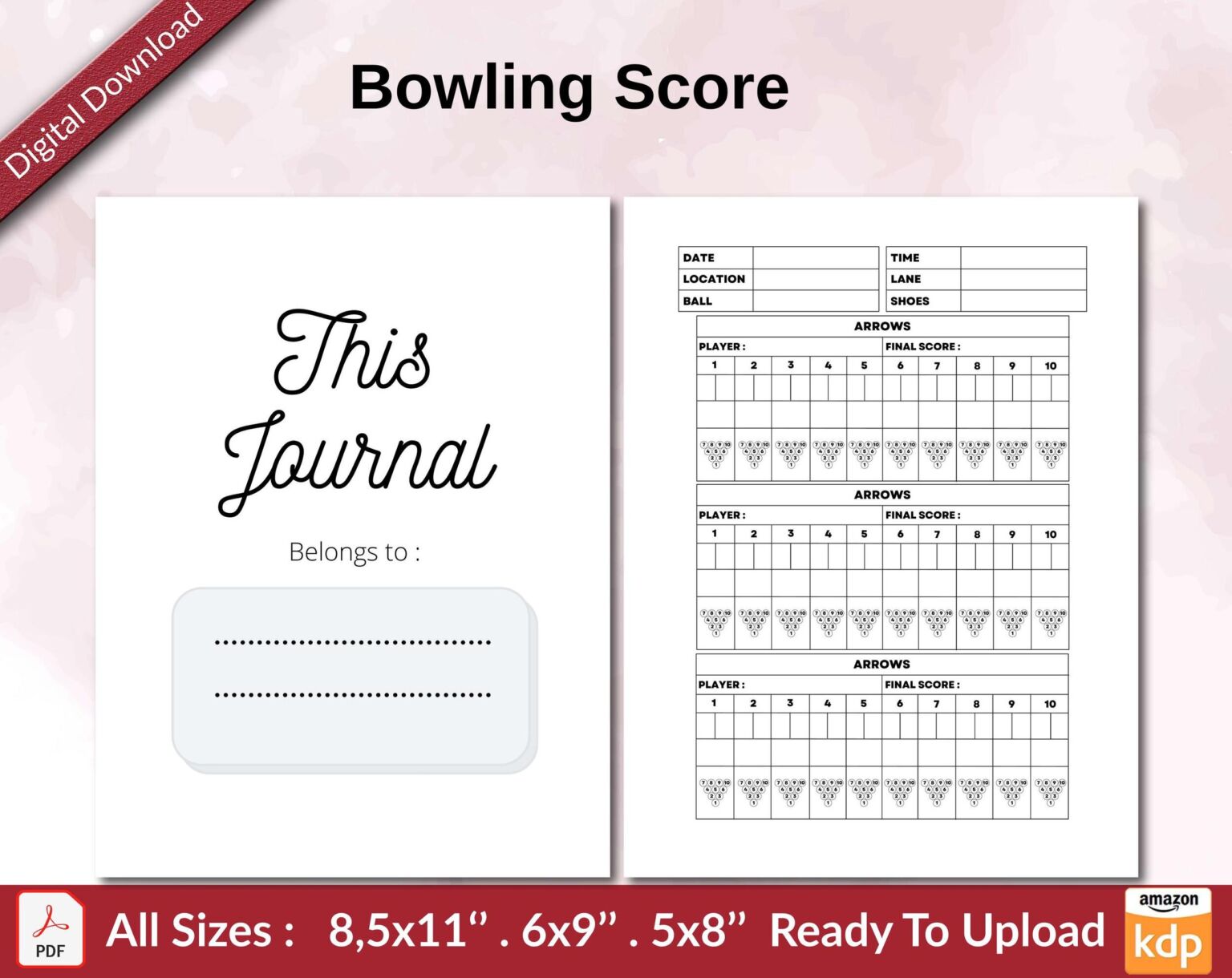 Bowling Score Tracker : Track Your Bowling Scores with Ease - 120 PDF ...