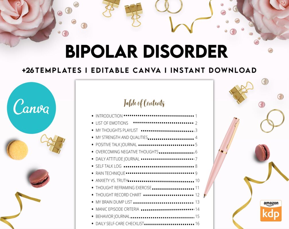 Bipolar Disorder Journal: Tracking Symptoms and Mood Swings, Helps with ...