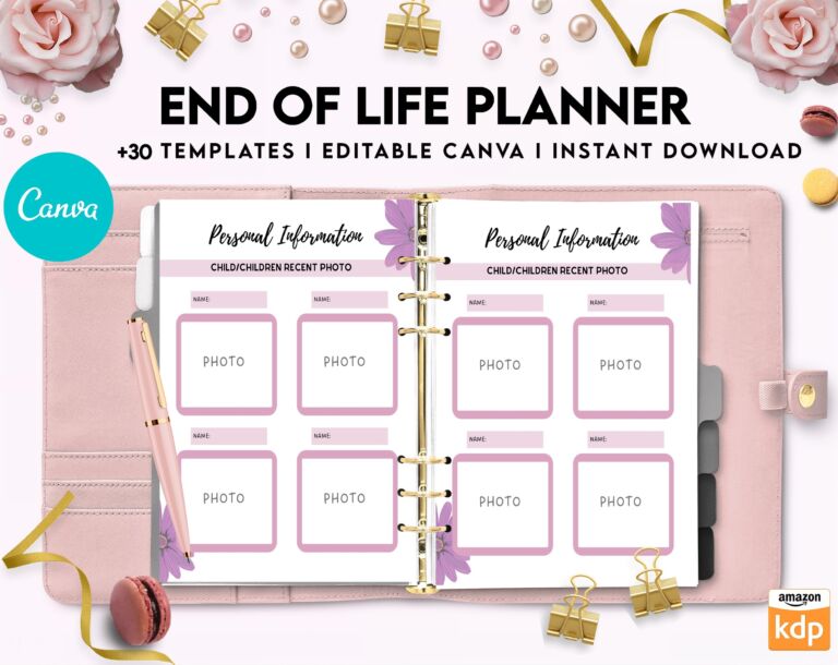 End of Life Planner Template : Creating Your Life File - KDP