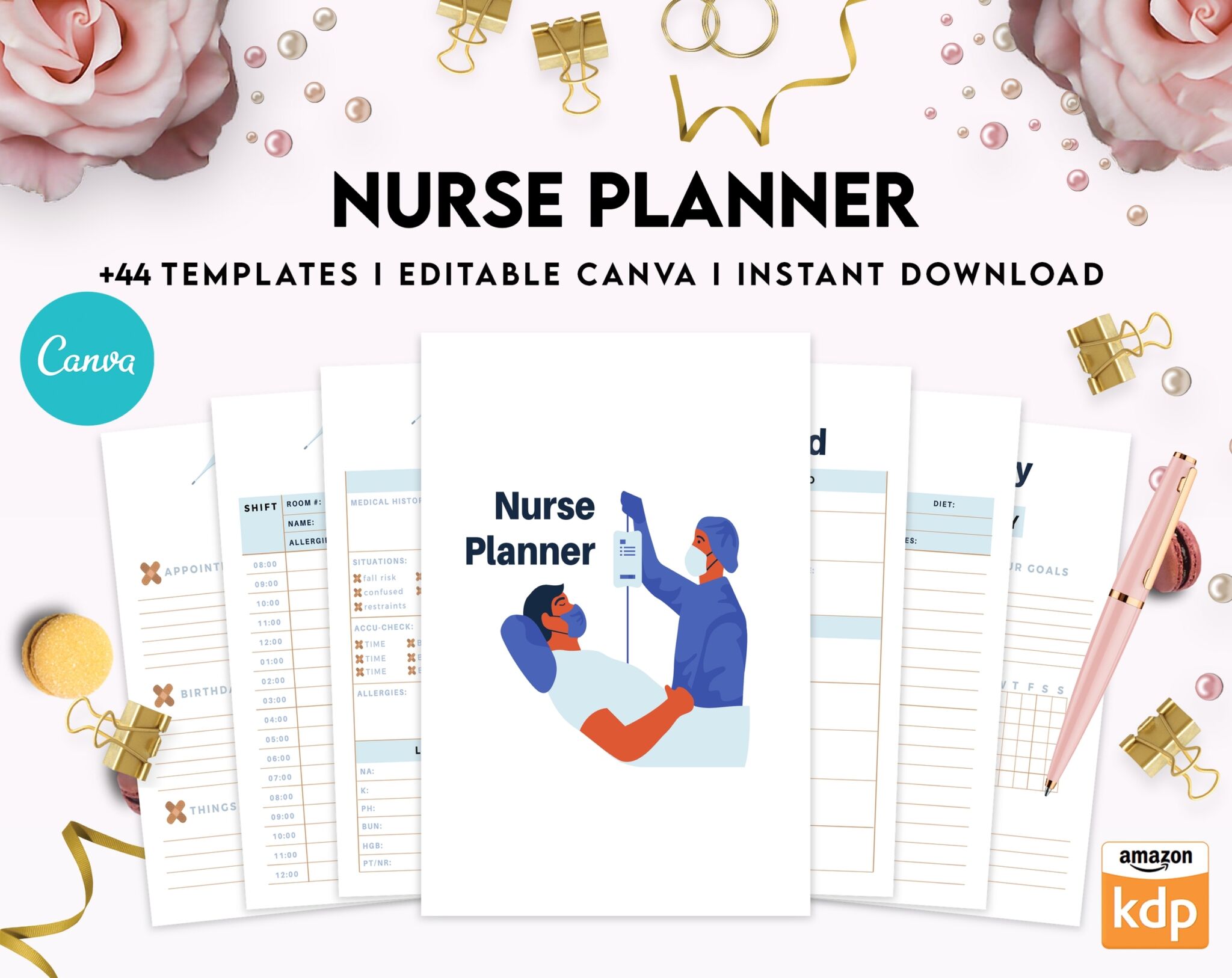 Nurse Planner, Nurse Practice journal, Nursing Student Planner, Nursing ...