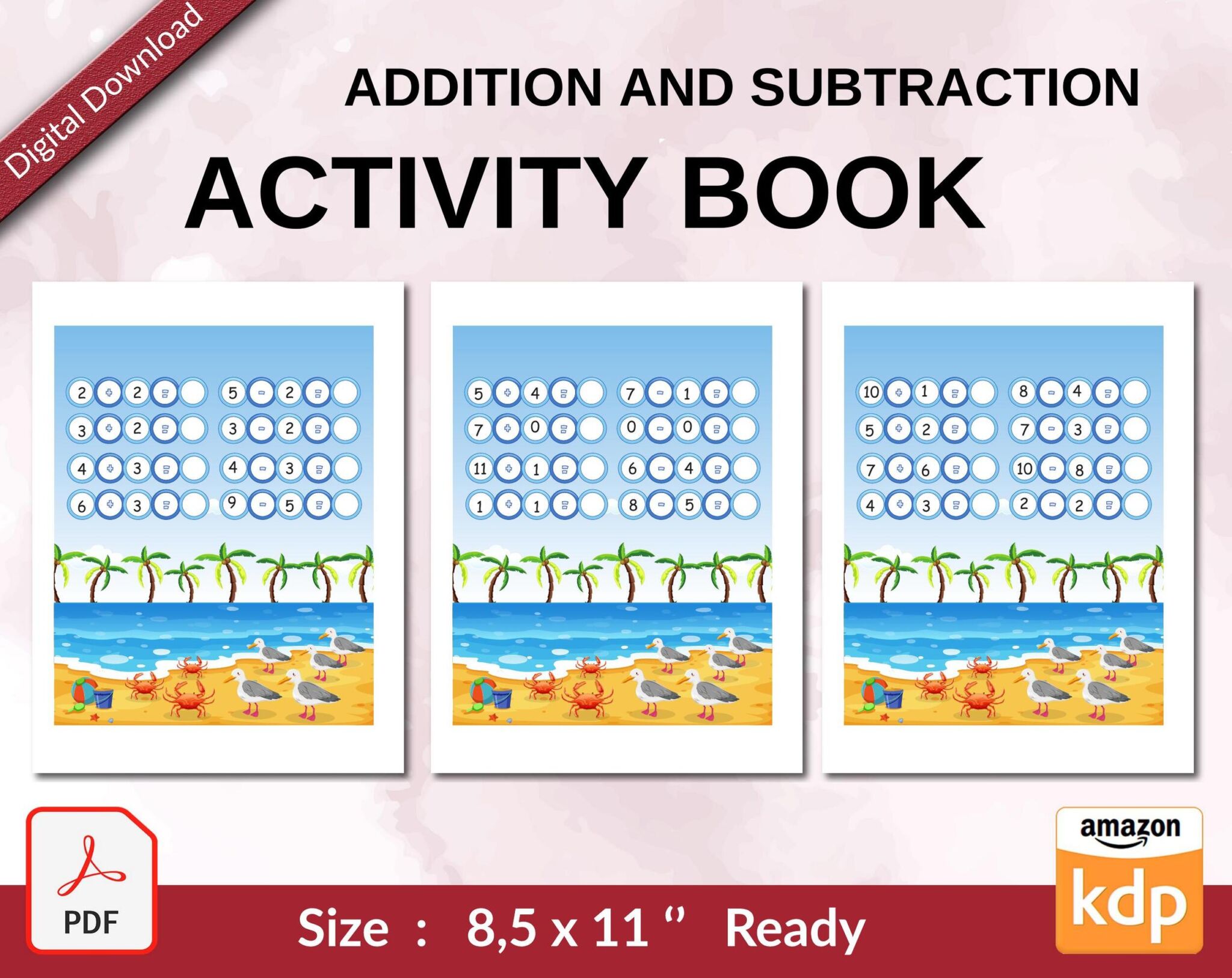 Engaging Addition and Subtraction Activity Book for Kids - KDP