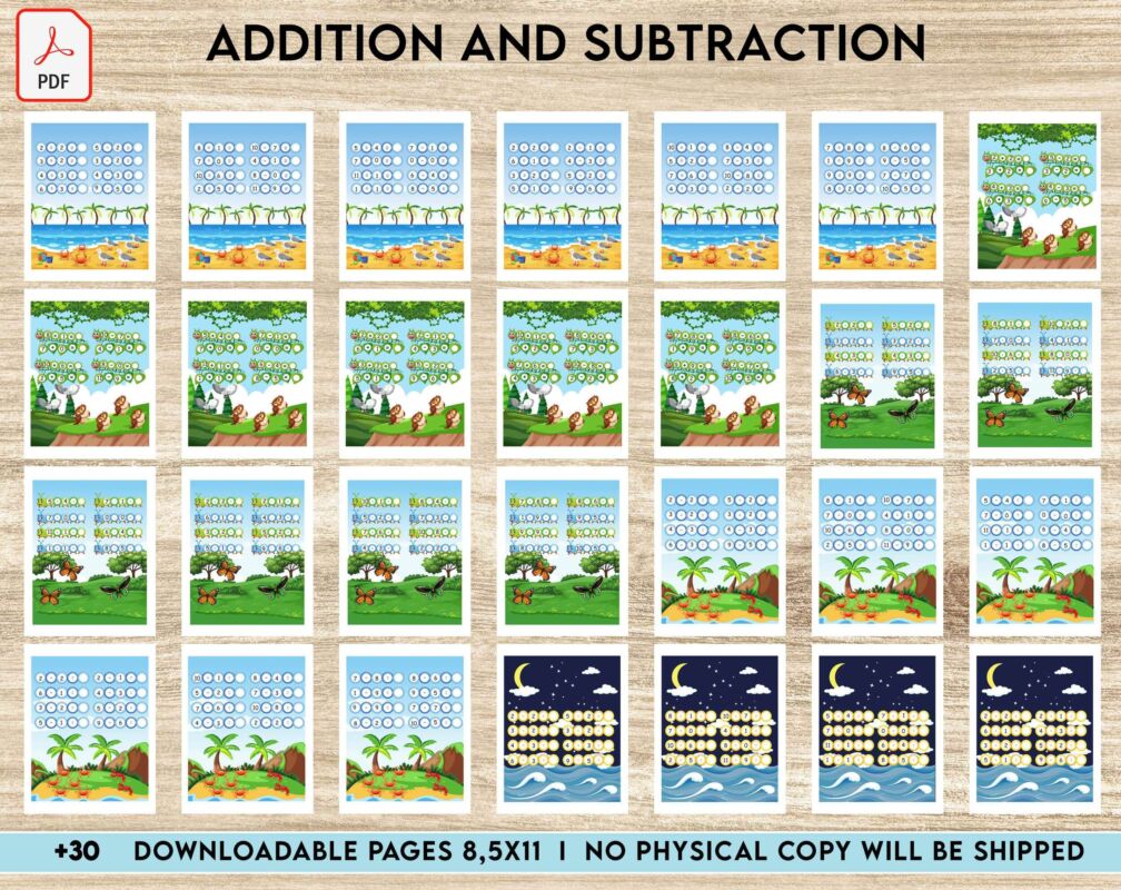 Engaging Addition and Subtraction Activity Book for Kids - KDP