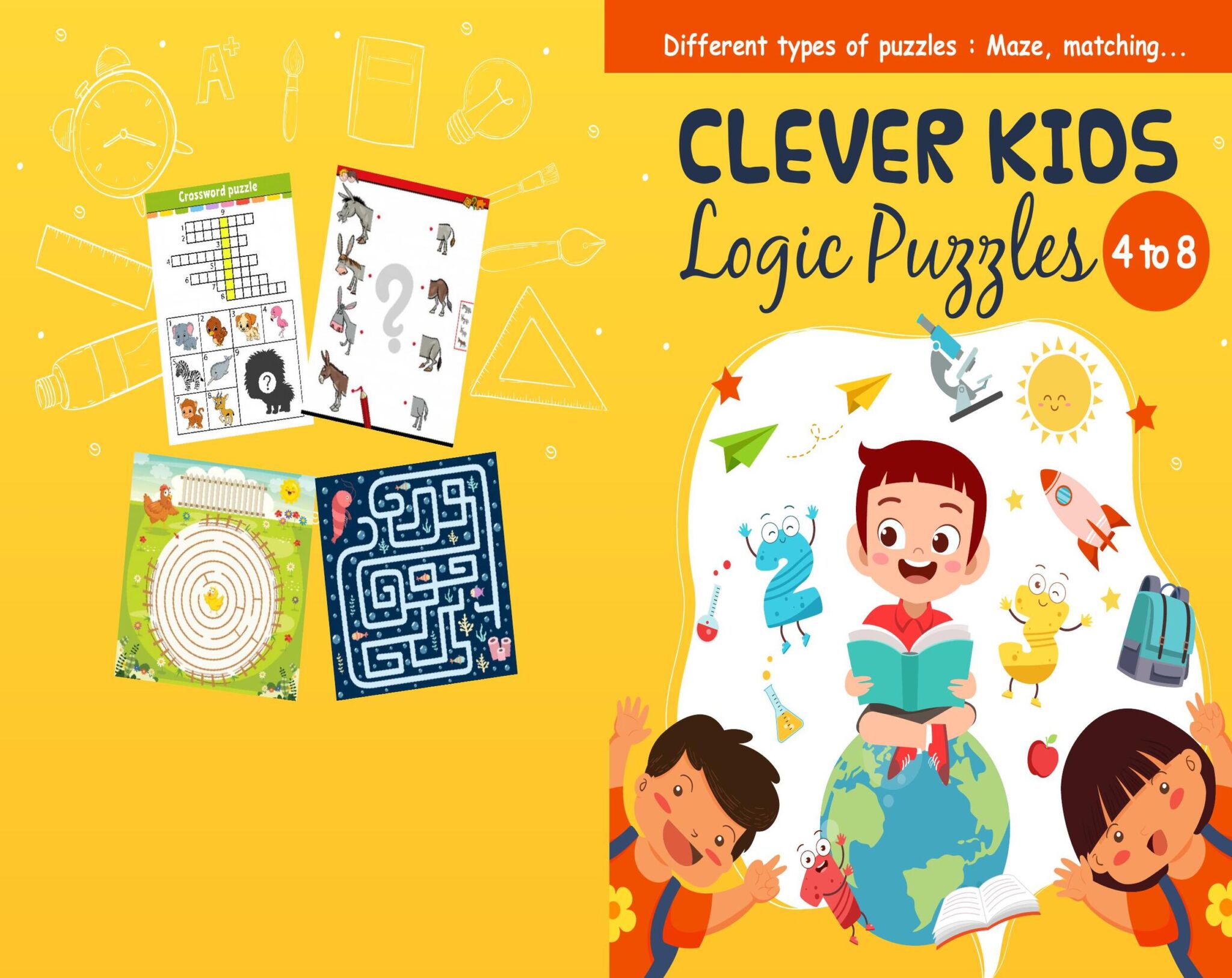 Clever Kids Activity Book PDF File 8 5x11 Inch For Kids Aged 2 4 4 8 Clever Kids Activity Book PDF File 8 5x11 Inch For Kids Aged 2 4 4 8