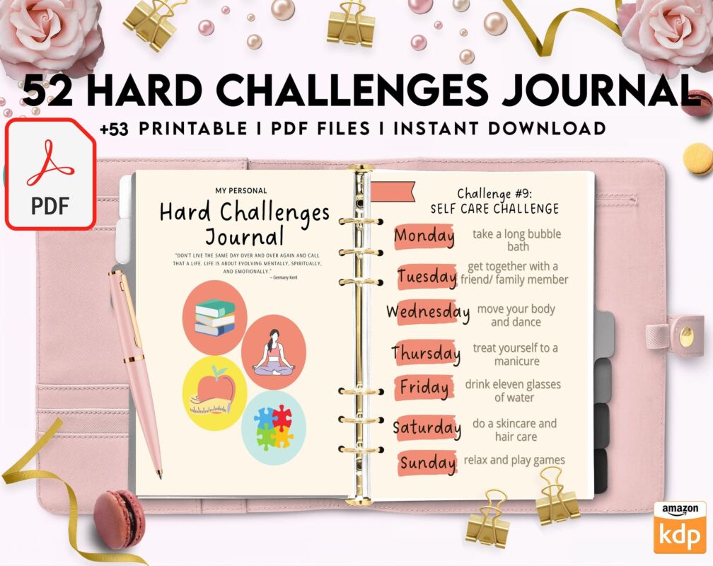 52 Hard Daily Health Challenges PDF: Fitness, Diet & Self Care Progress ...