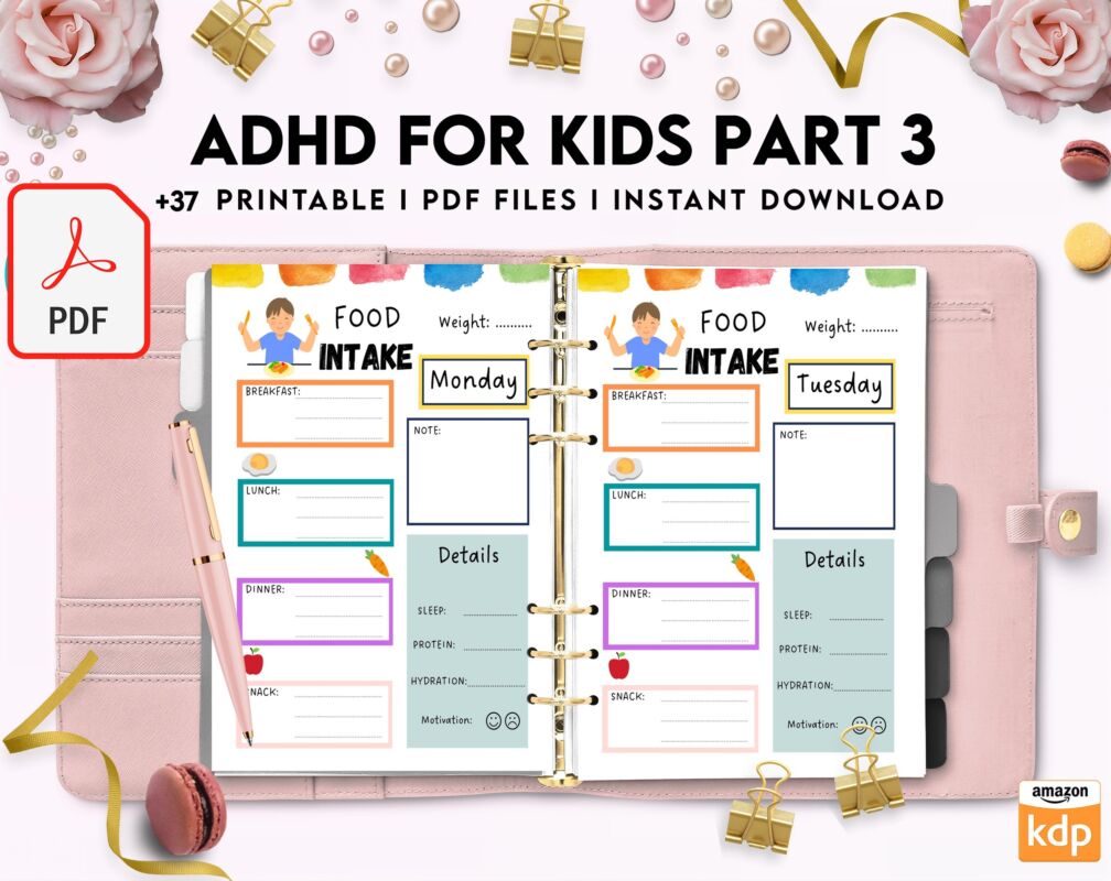 Colorful ADHD Planner for kids | 160 Pages | KDP Interior