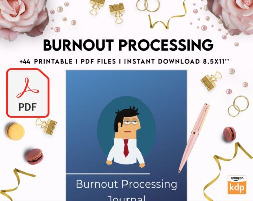 Burnout Journal PDF : Recover from Burnout and Anxiety - 8.5 x 11