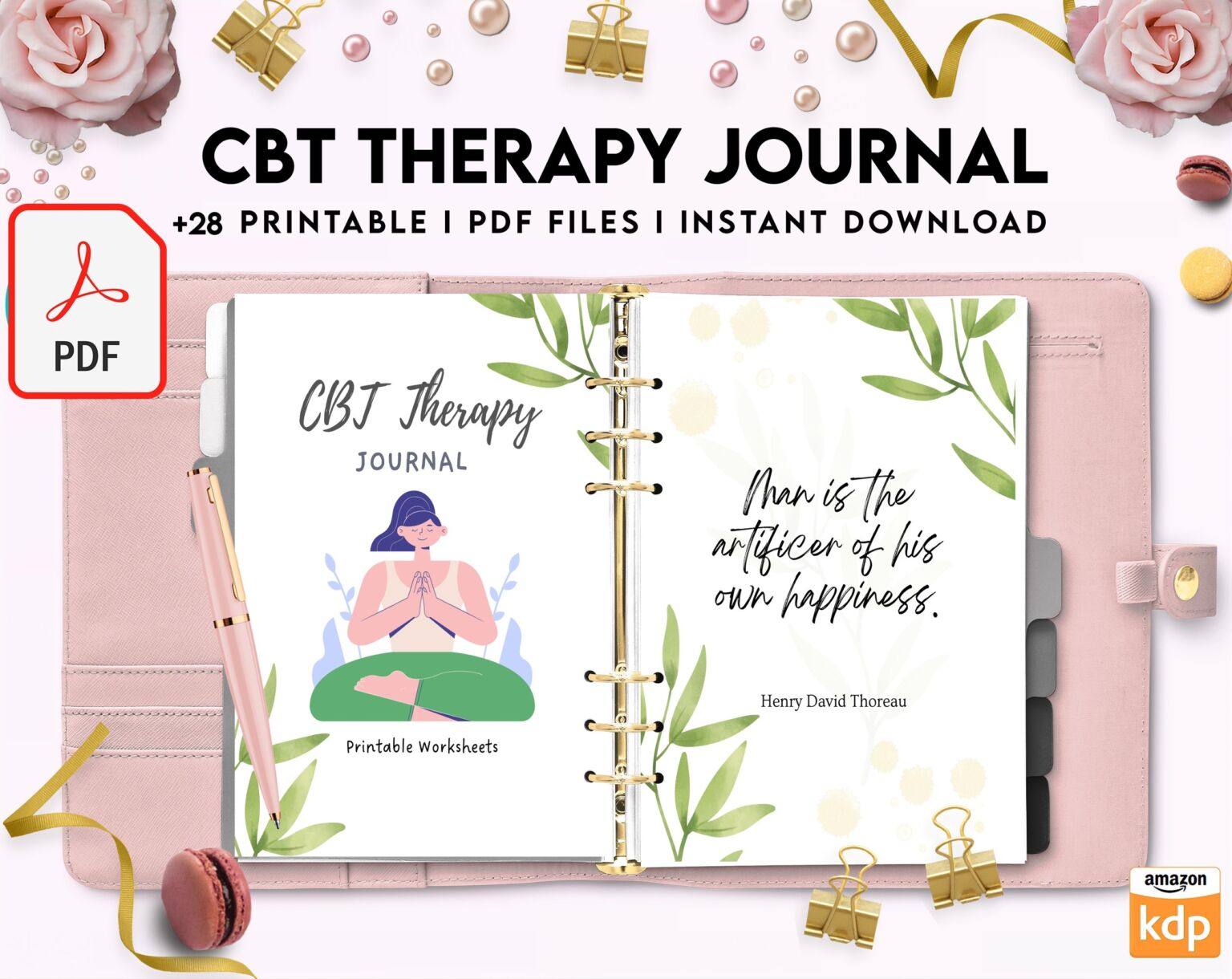 CBT Worksheet PDF: 28-Pages Journal and Therapy worksheets for CBT - 8. ...