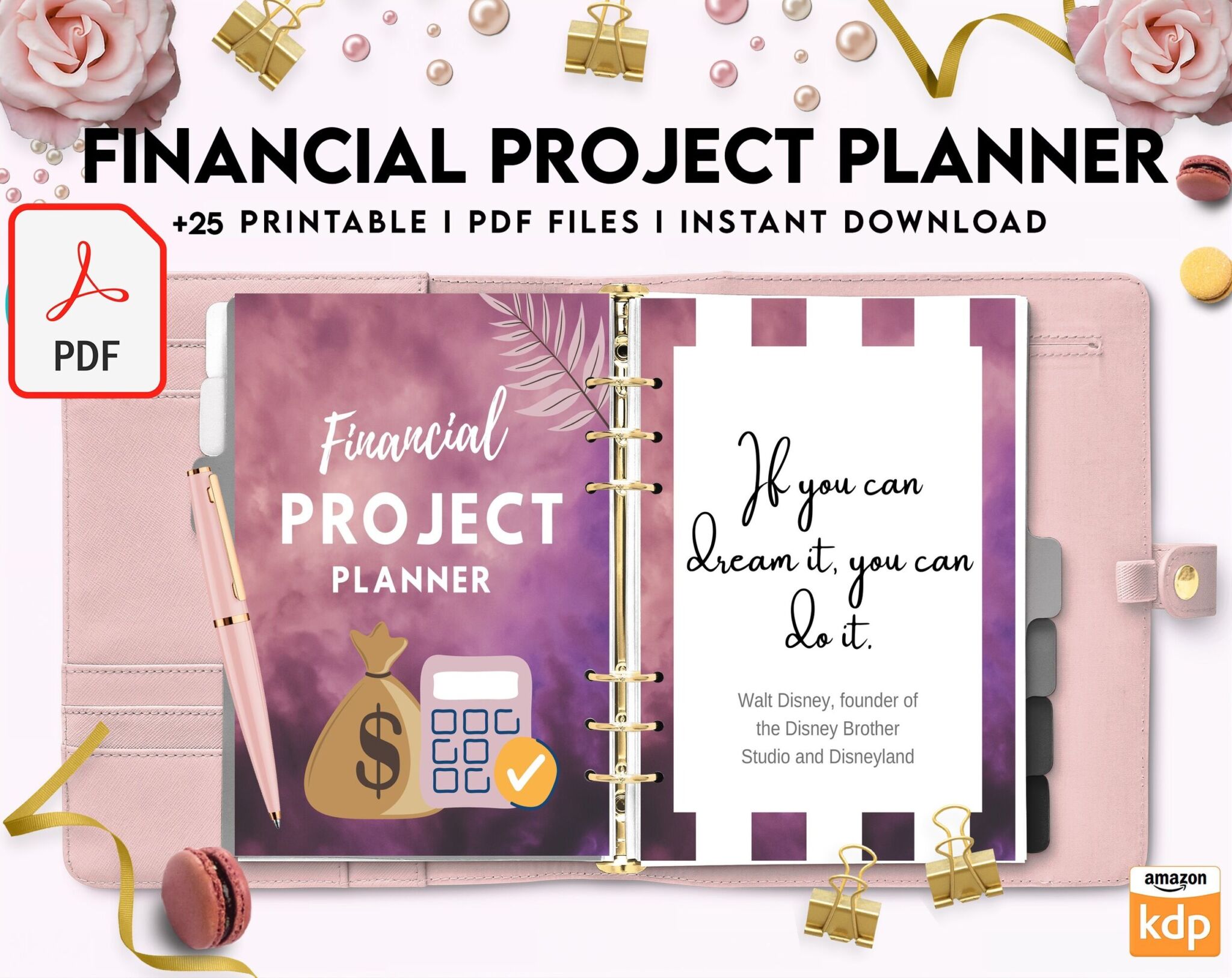 Financial Project Planner| 8x11 inch pages size Budget Planner| Finance ...