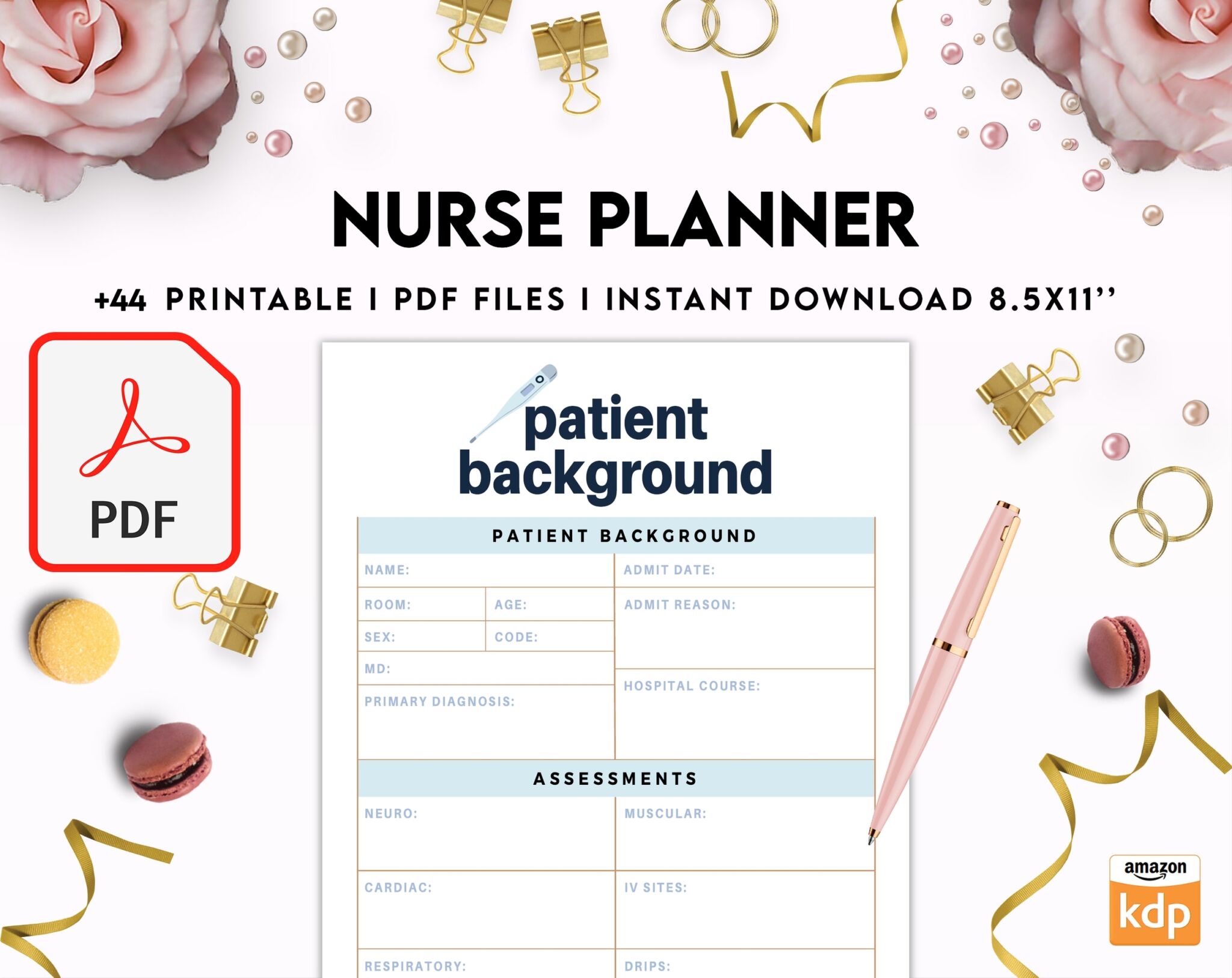 Nurse Planner, Nurse Practice journal, Nursing Student Planner, Nursing ...