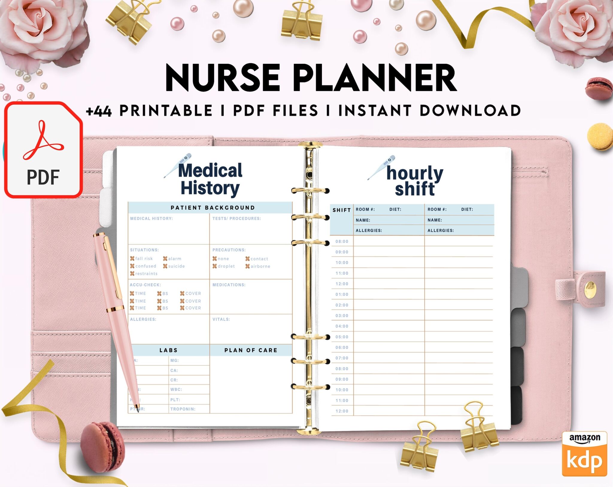 Nurse Planner, Nurse Practice journal, Nursing Student Planner, Nursing ...