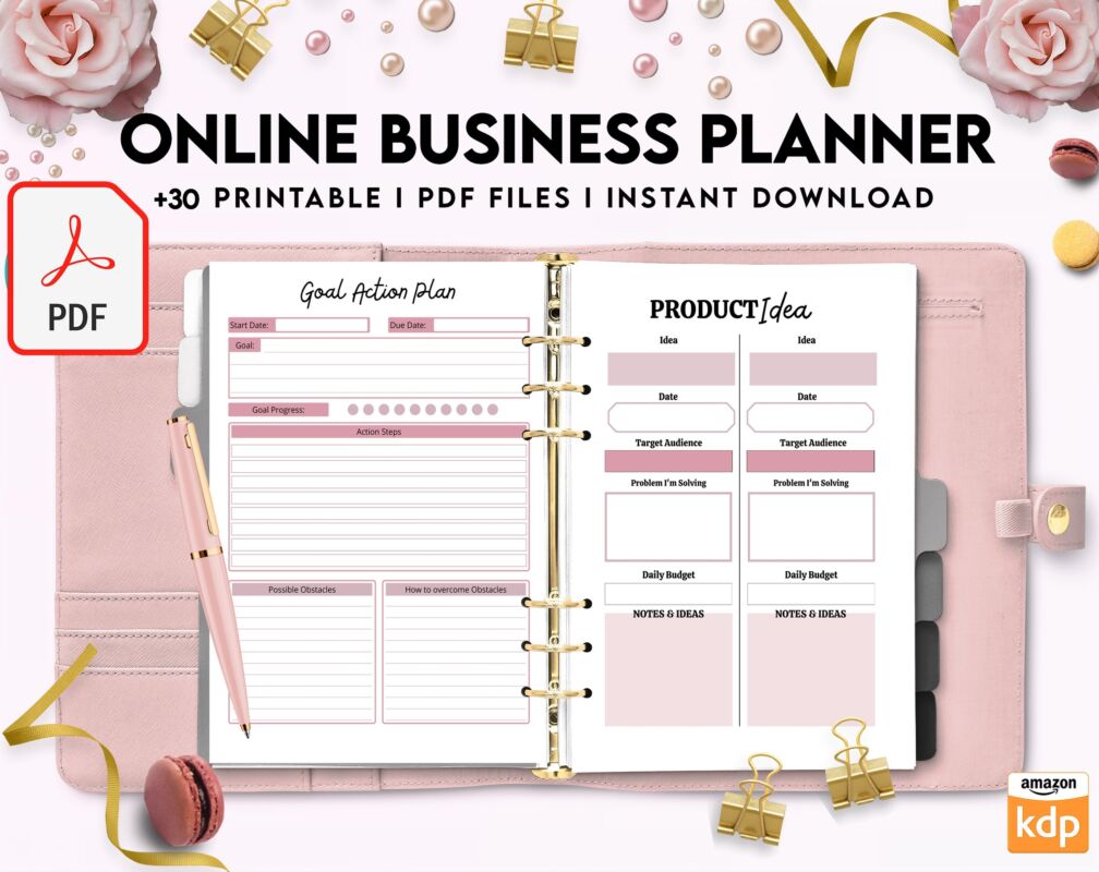Online Business Planner, Social media statistics, monthly goal, Product ...