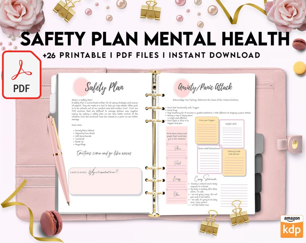 Safety Plans Journal, Mental Health Worksheets, Problem Solving, self ...