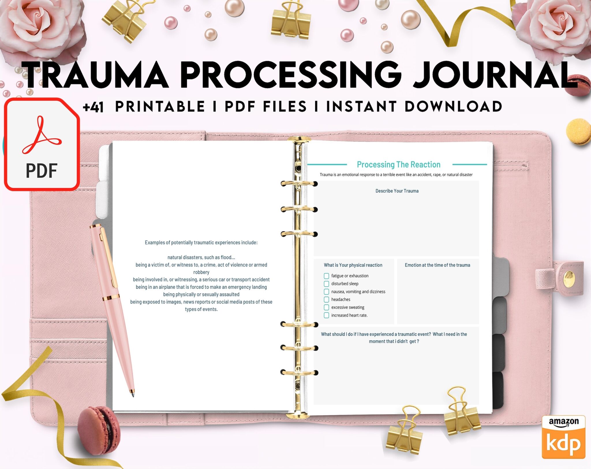 Trauma Timeline Worksheet - Editable PDF Template - KDP Interior