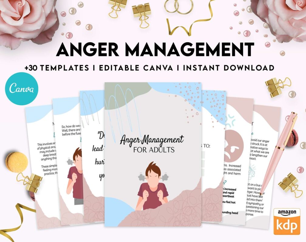 My Therapy Journal: Anger Management Self-Care- Canva Editable ...