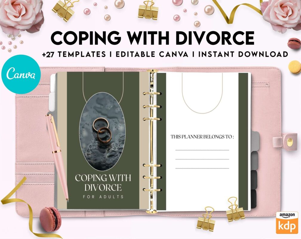"Empowering Recovery: Divorce Journal Template | 27 Pages"