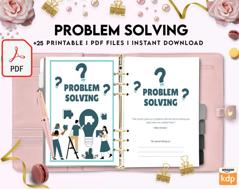 Problem Solving Journal, decision making, therapy journal, anxiety ...