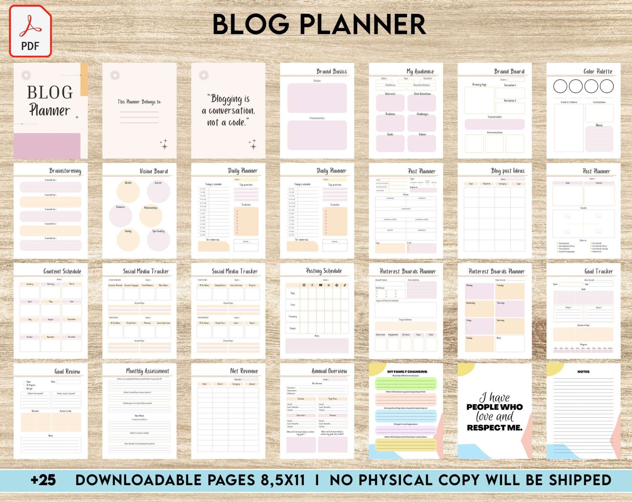 Ultimate Blog Planner PDF : Content Planner, Editorial Calendar, Social ...