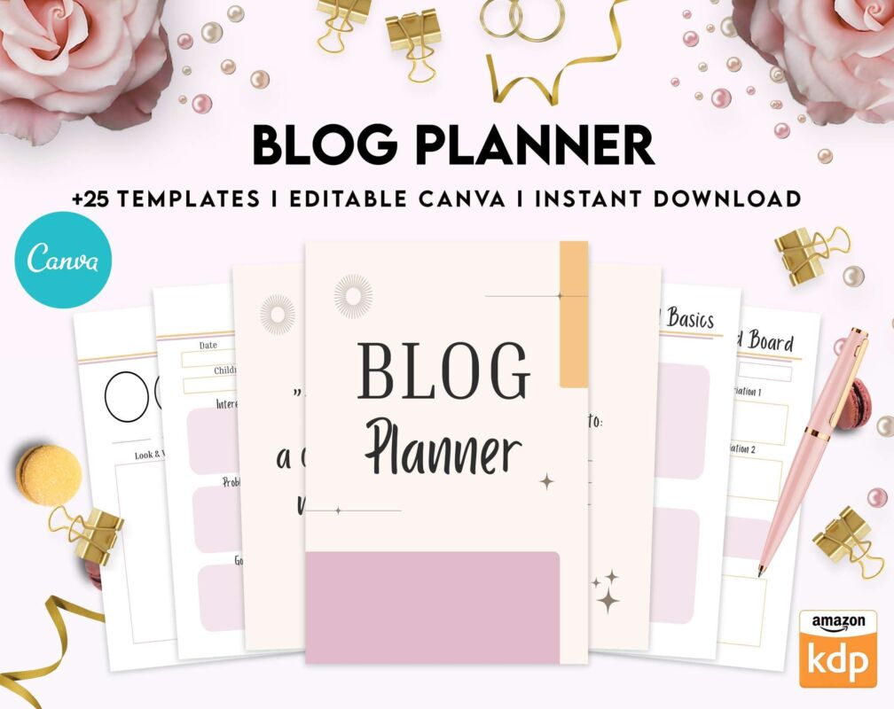 Blogger's Toolkit: Canva Blog Planner Template for Social Media ...