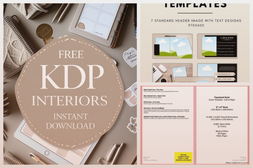 KDP Amazon Cover Template: Design File Downloads KDP Interior