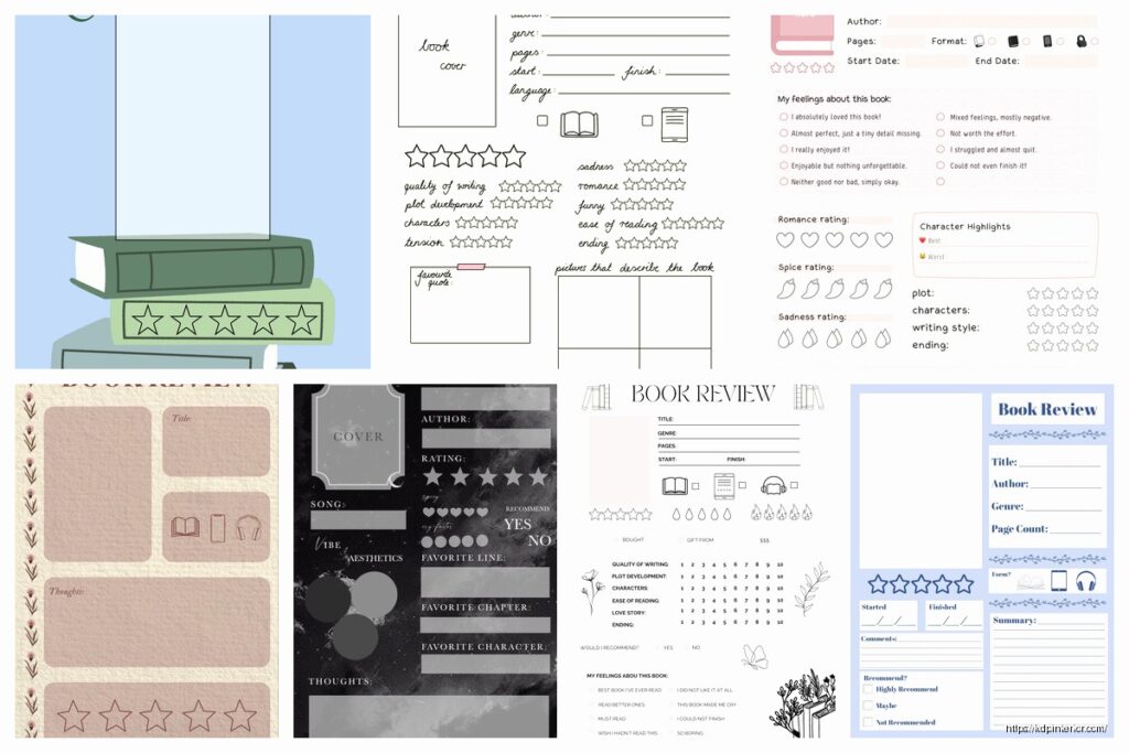 Book Rating Template: Review Scoring System KDP Interior