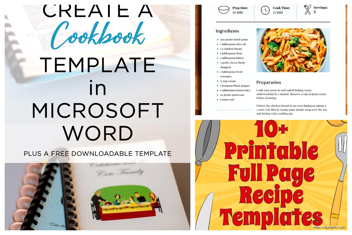 Online Cookbook Template: Digital Recipe Books KDP Interior
